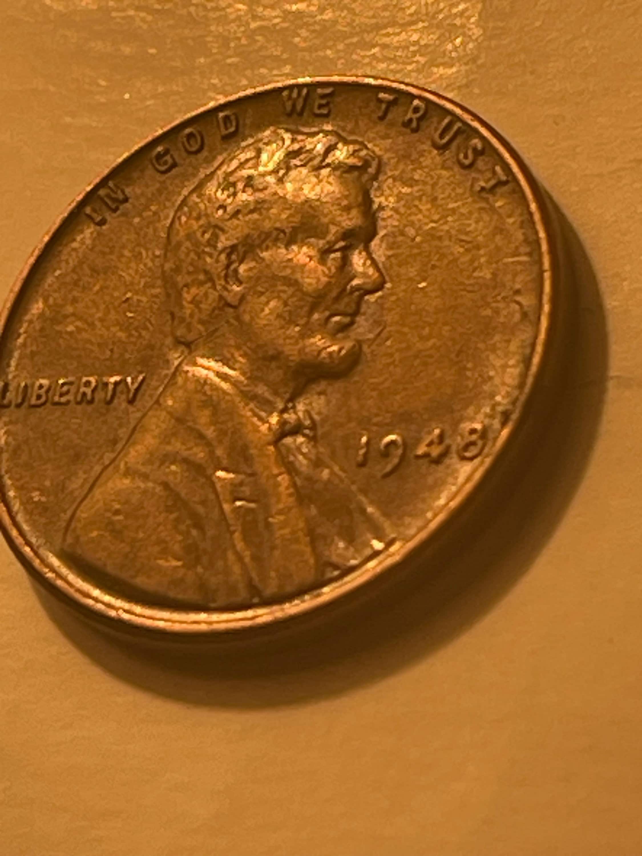 1948 USA Wheat Penny With No Mint Mark Error and in Very Very Fine ...