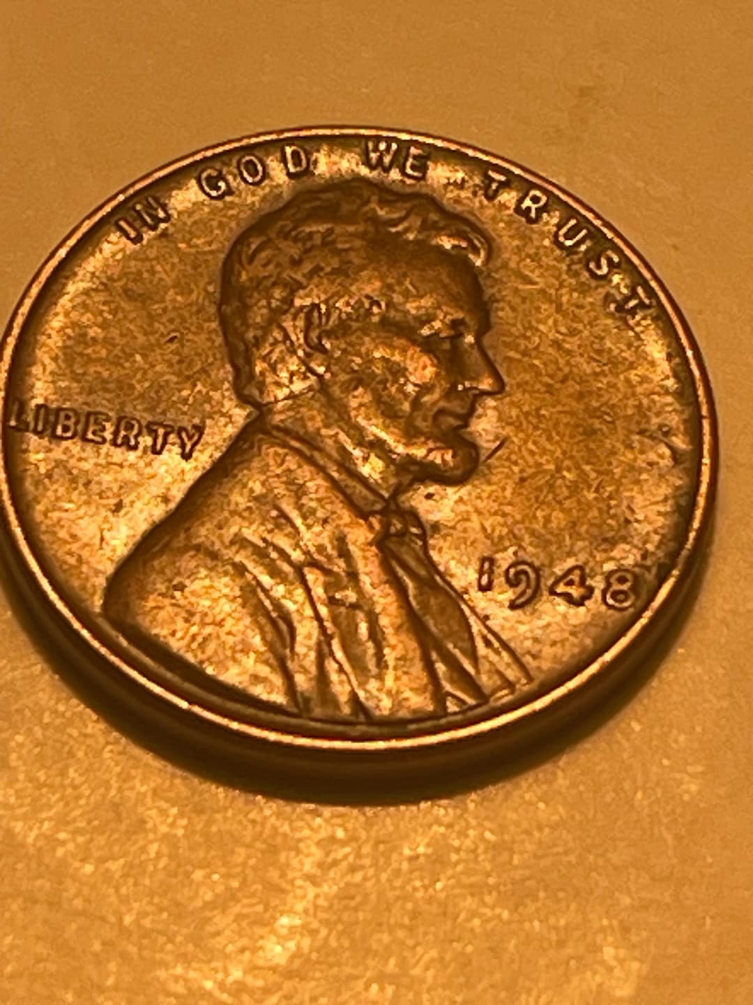 1948 USA Wheat Penny With No Mint Mark Error and in Very Very Fine ...
