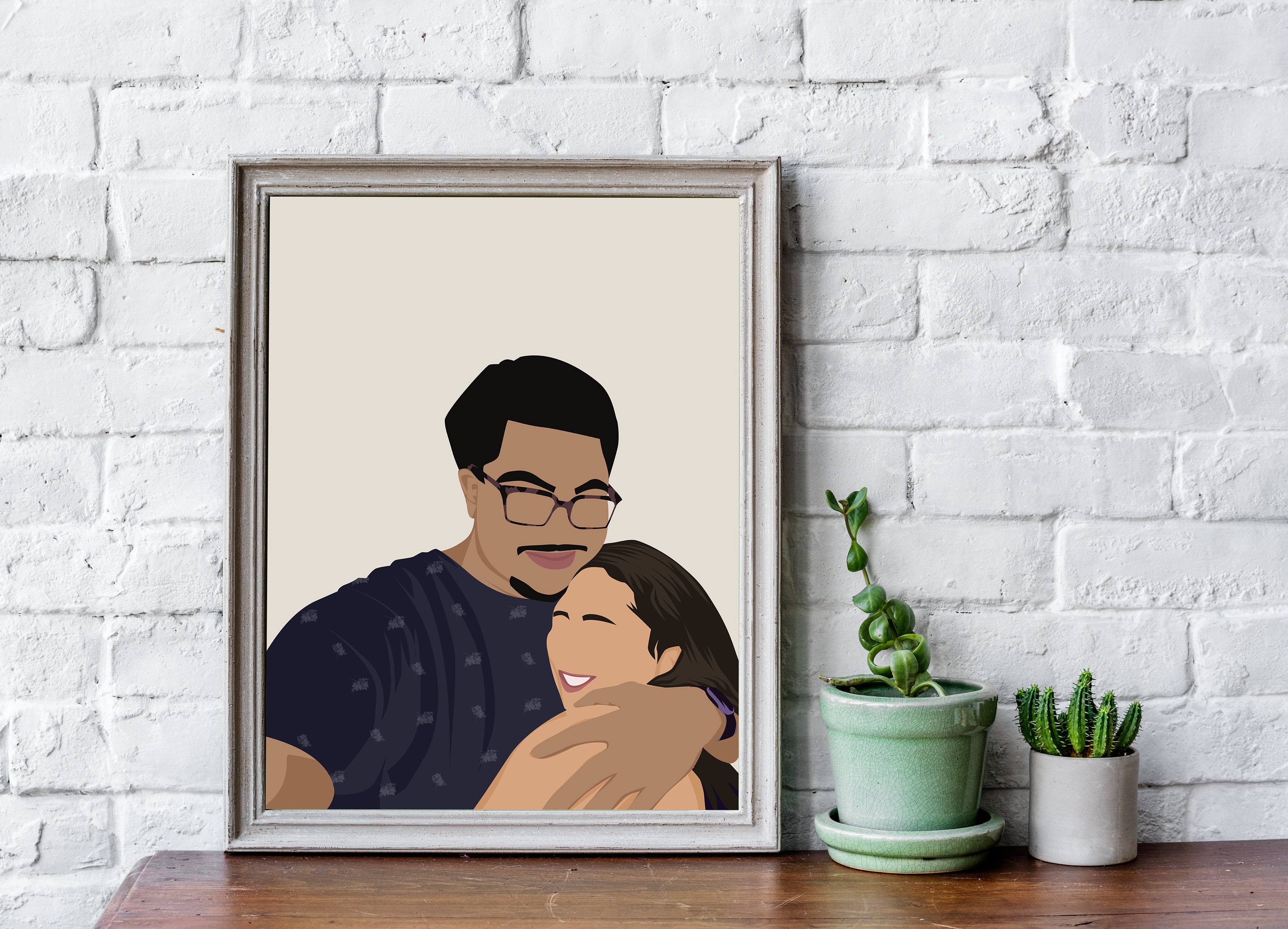 Faceless Portrait With Smile Custom Minimal Illustration No Face ...