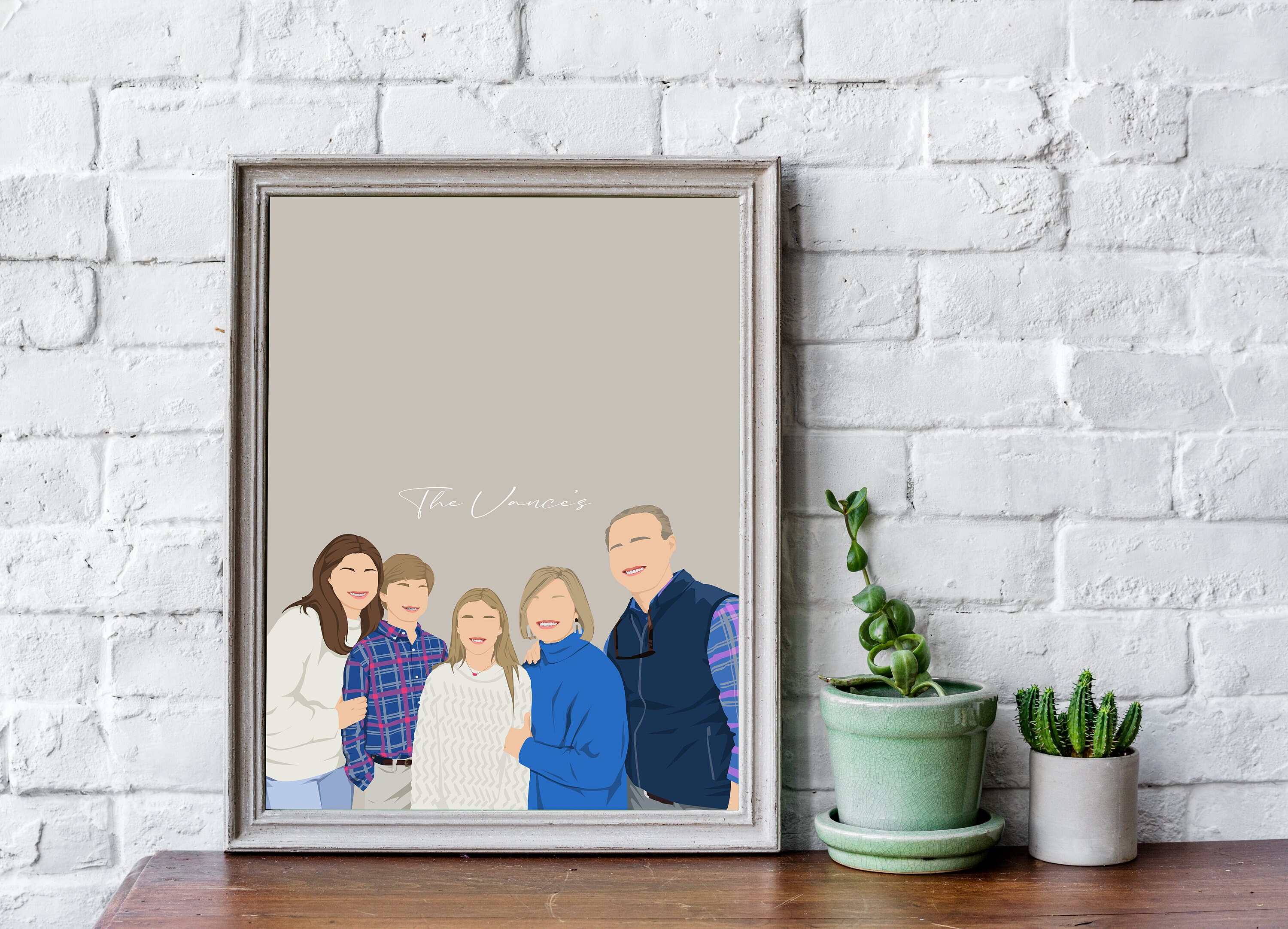 Faceless Portrait With Smile Custom Minimal Illustration No Face ...