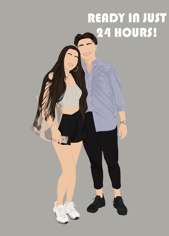 Faceless Illustration Art Customized Digital Personalized - Etsy