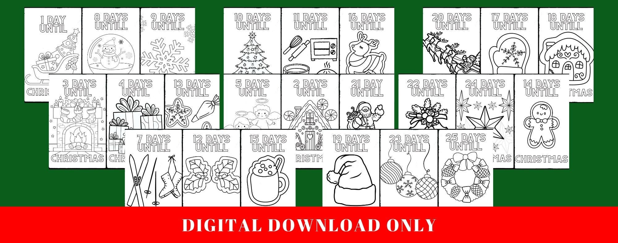 Christmas Advent Coloring Pages, Printables, Printable Coloring Pages ...