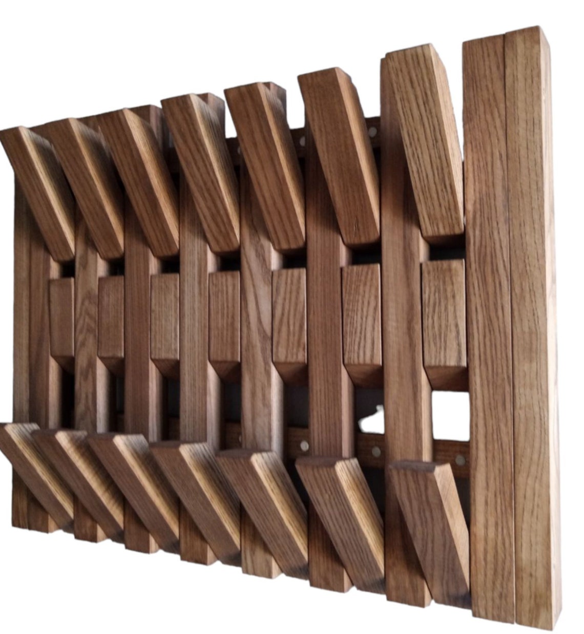 Wall Mount Organizer Piano.natural Wood.double Layer Coat Racks for ...