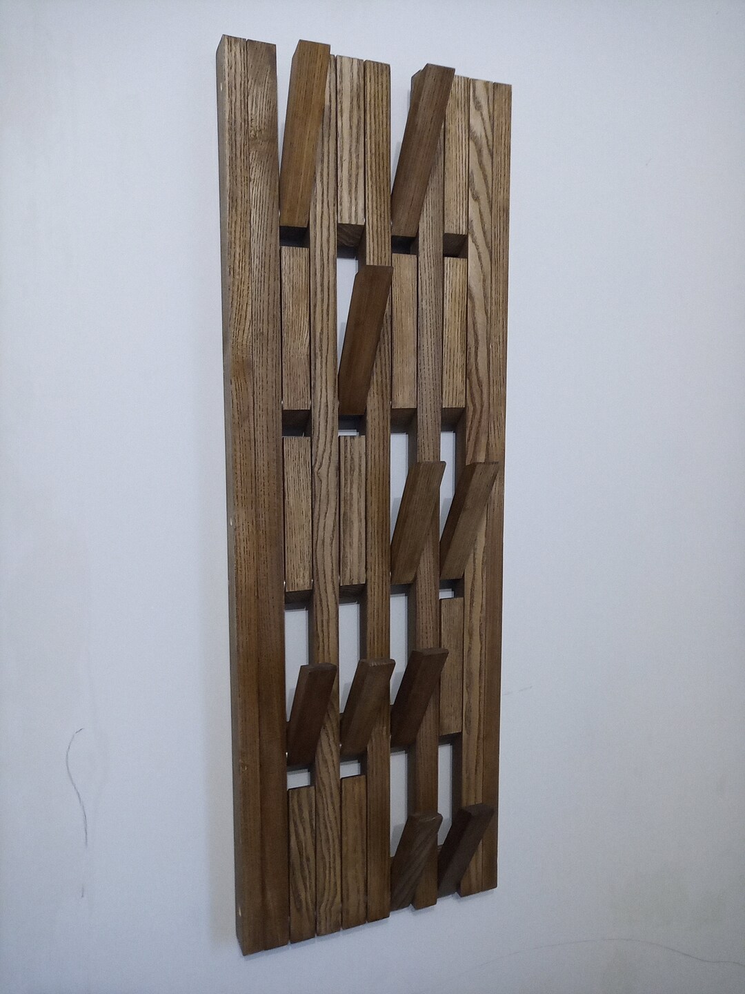 Wall-mounted Organizer, Dark Natural Wood - Etsy