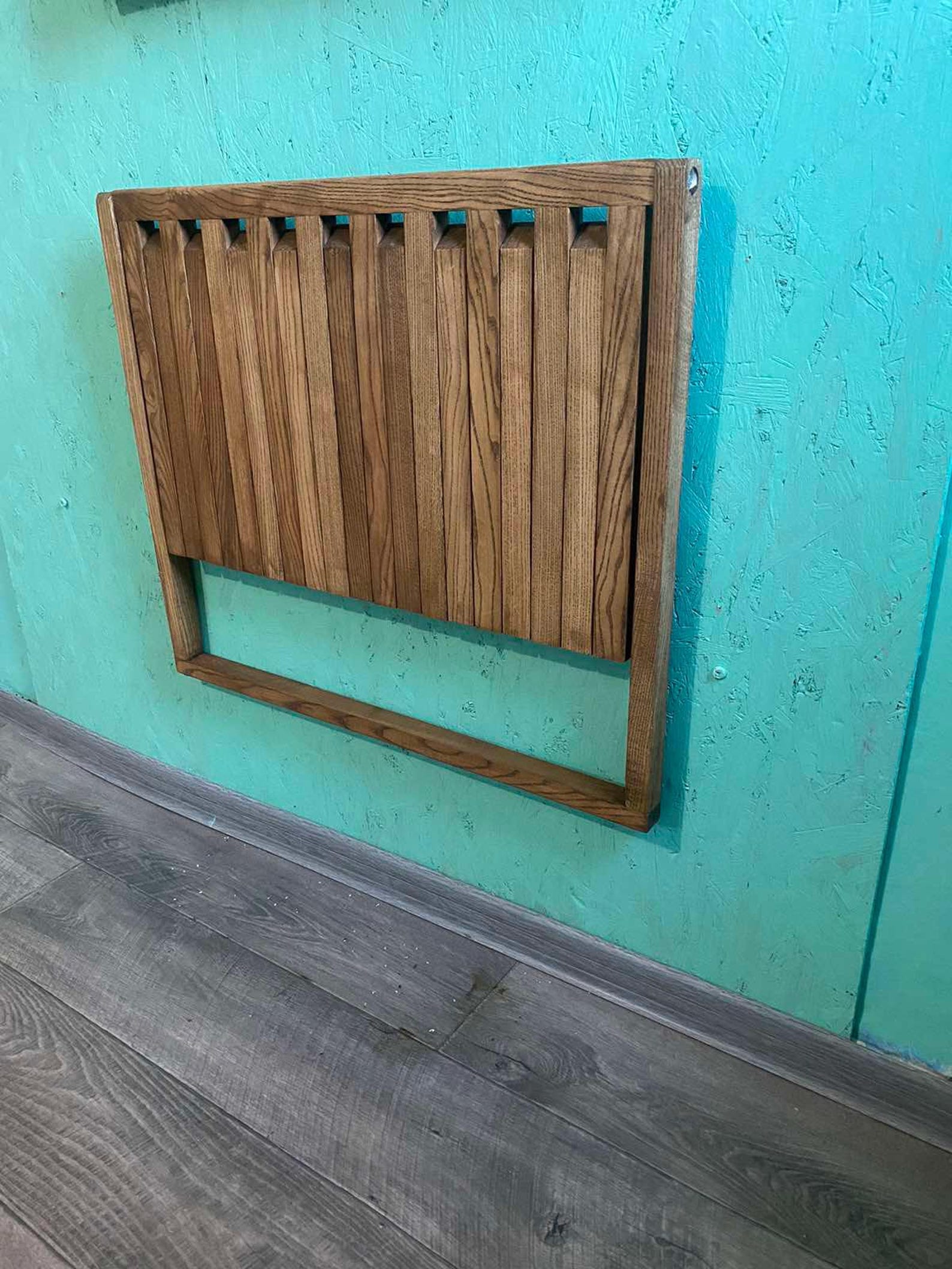 Wall-mounted Folding Brown Chair for Hallways.hallway Bench Transformer ...