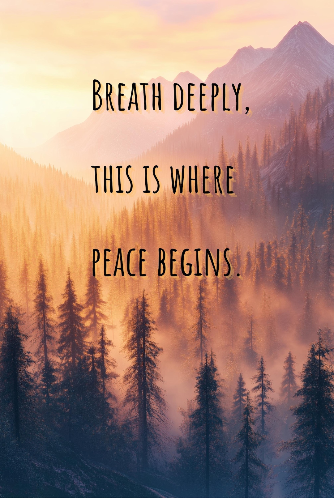 Peace Quote Art Portrait, Girly Wall Art, Trendy Gallery Wall Print ...