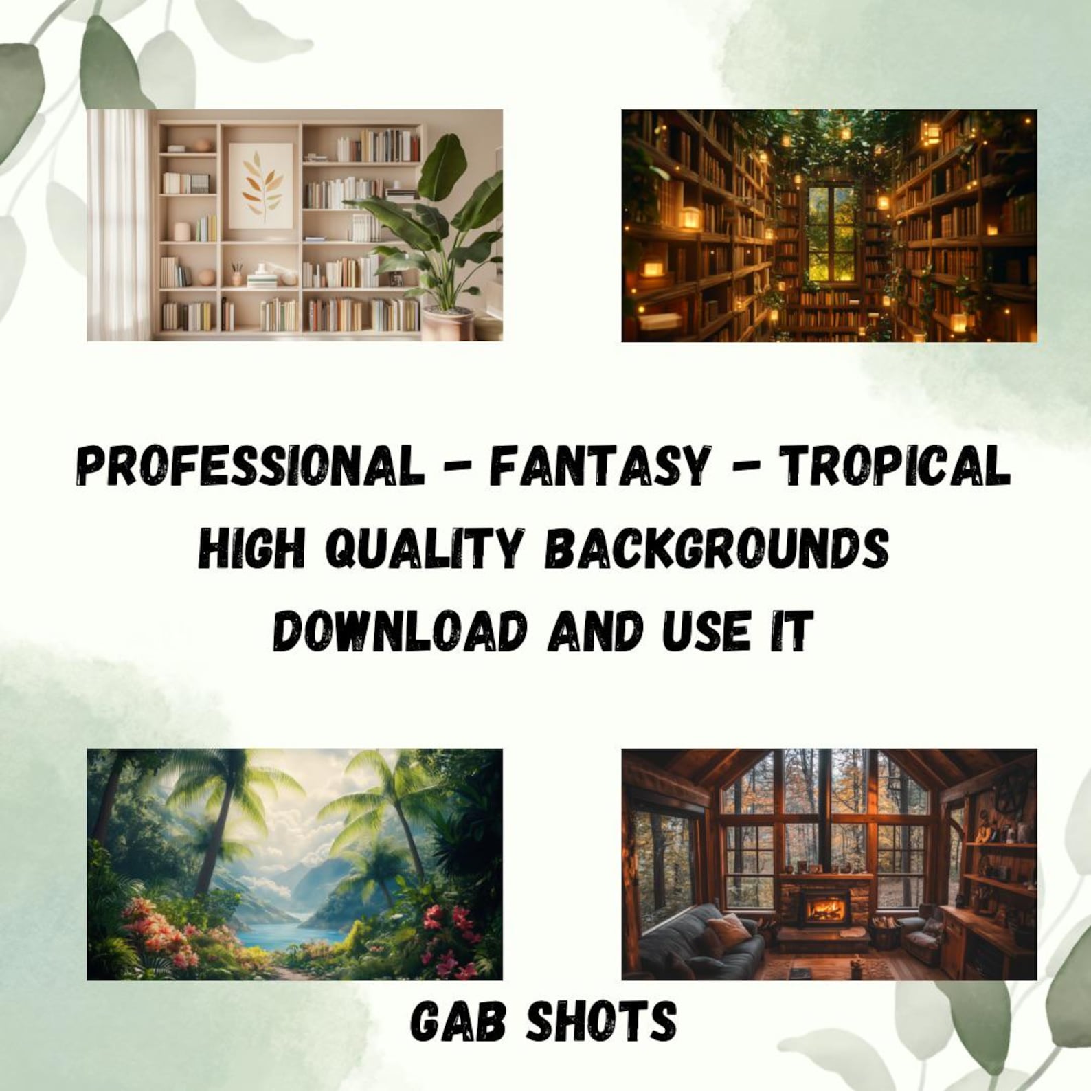 Zoom Fantasy Library Background 4pics, Zoom Virtual Office, Background ...