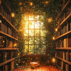 Zoom Fantasy Library Background 4pics, Zoom Virtual Office, Background ...