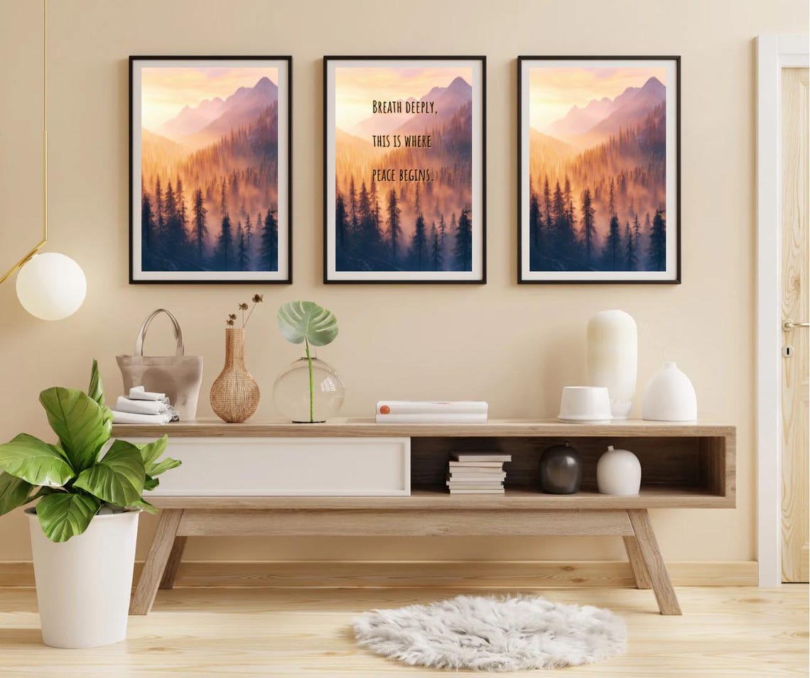 Peace Quote Art Portrait, Girly Wall Art, Trendy Gallery Wall Print ...