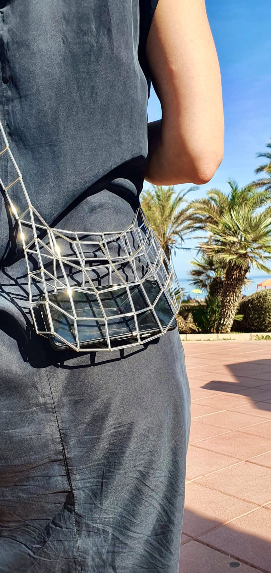 Handmade Crossbody Bead Bag With Glass Beads in Square Pattern - Etsy