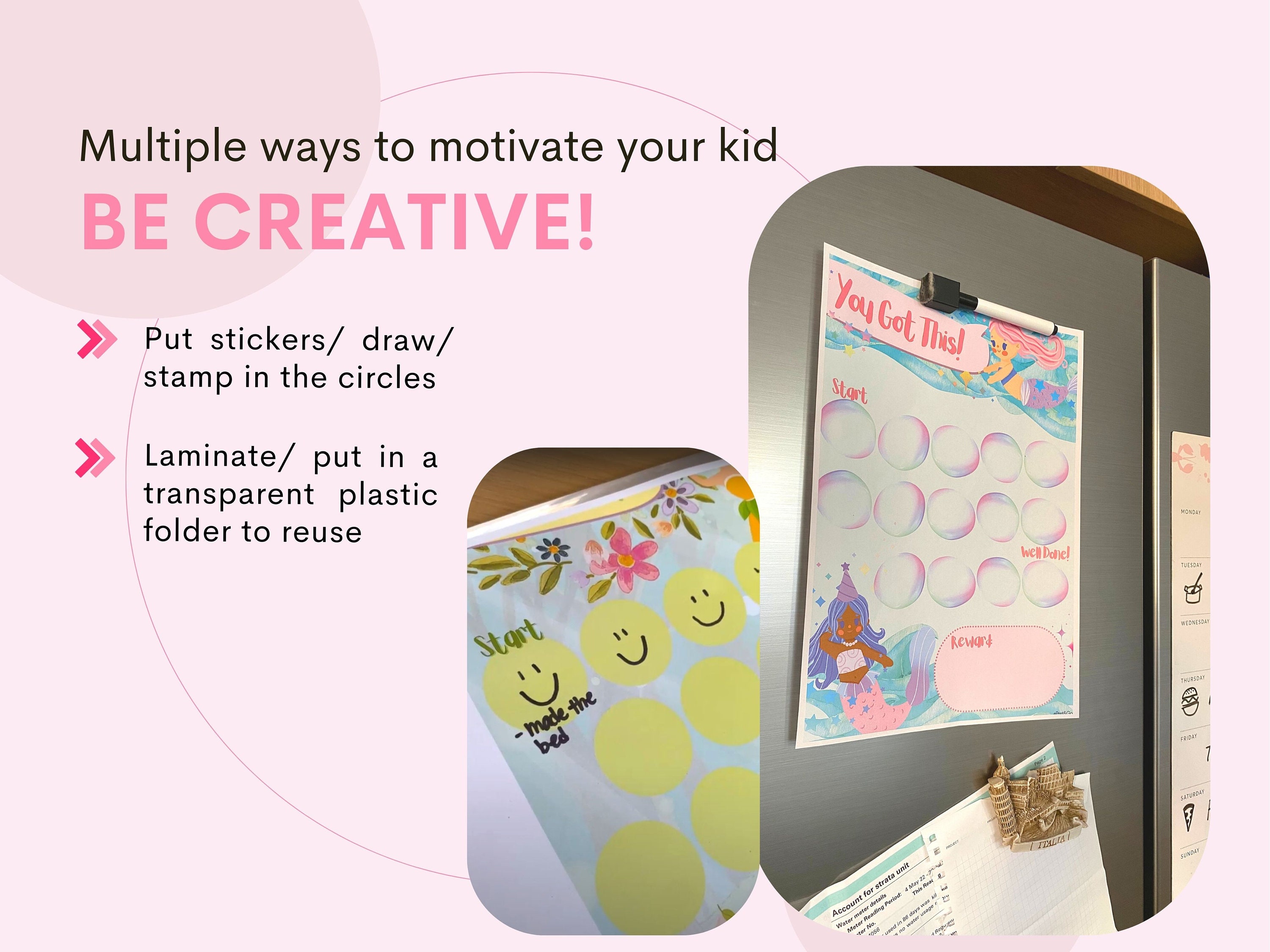 Printable Mermaid Themed Kids Rewards Card REWARD Sticker - Etsy