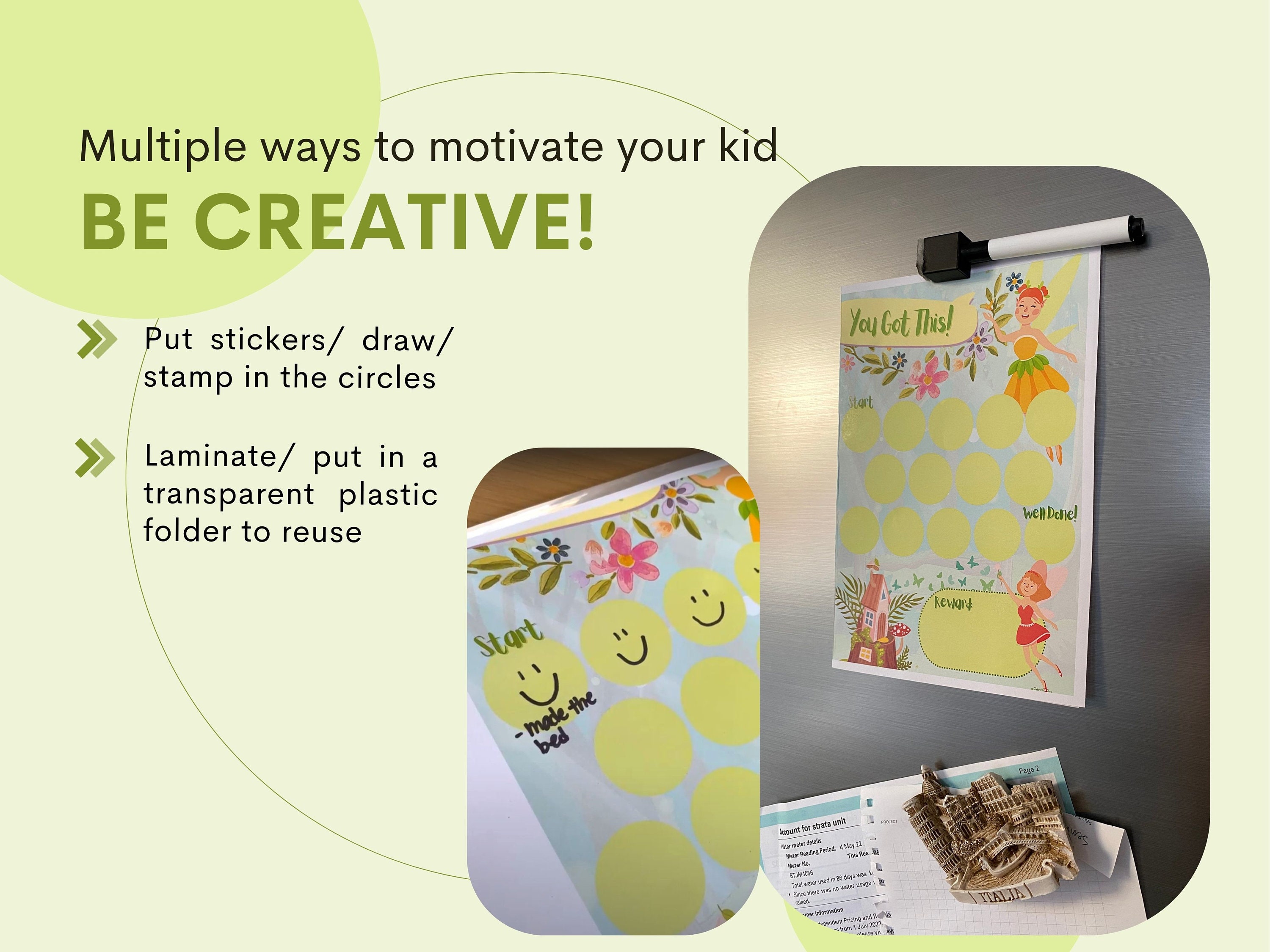 Printable Fairy Kids Rewards Card, REWARD Sticker Chart, Kids Prize ...