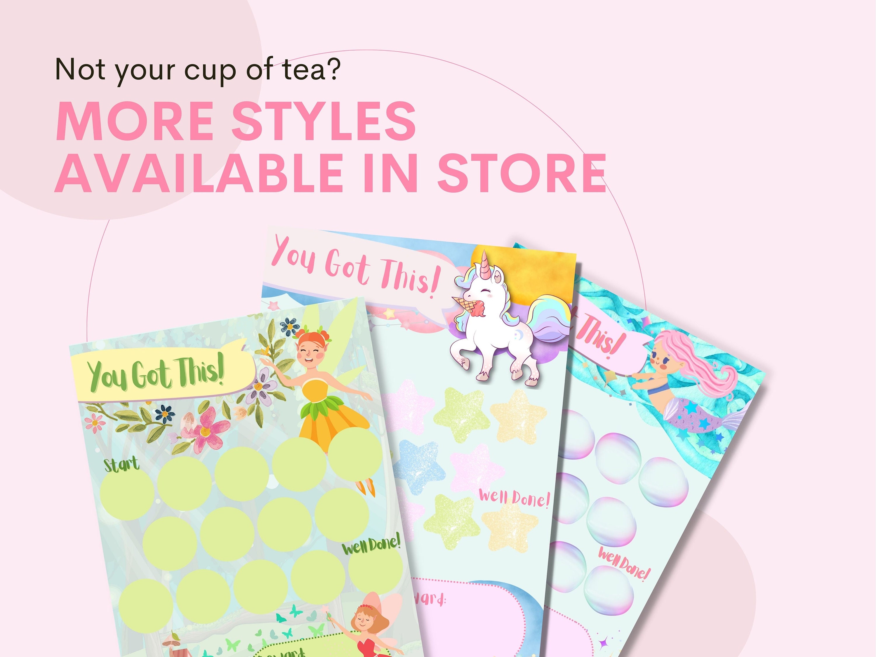 Printable Mermaid Themed Kids Rewards Card REWARD Sticker - Etsy