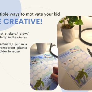Printable Ocean Themed Kids Rewards Card, REWARD Sticker Chart, Kids ...