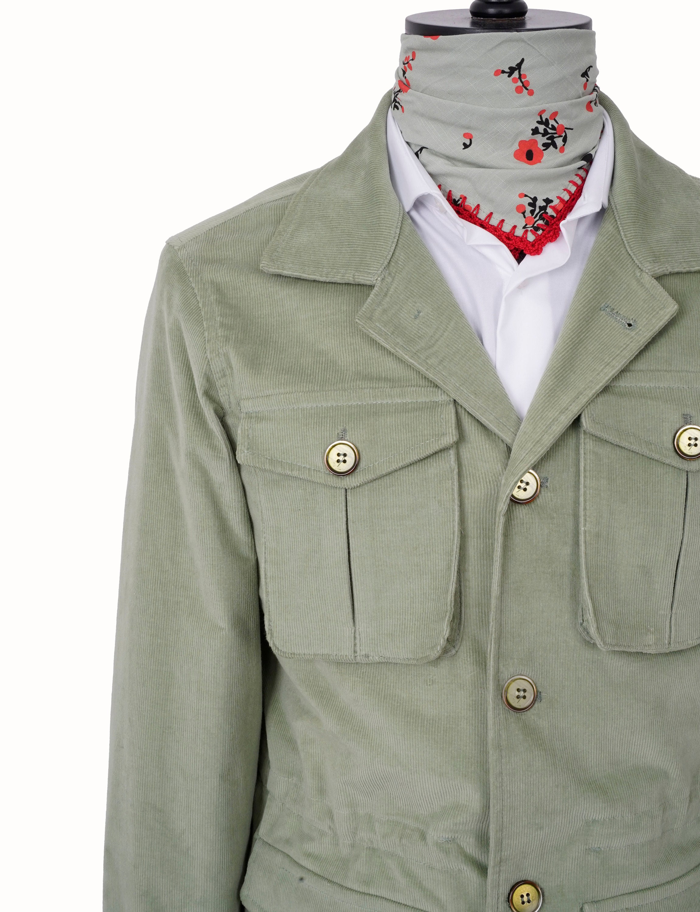 Corduroy Water Green Safari Jacket - Etsy