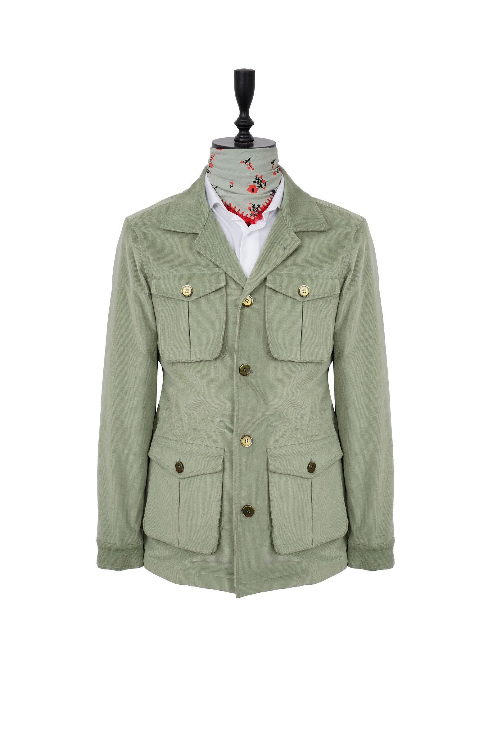 Corduroy Water Green Safari Jacket - Etsy