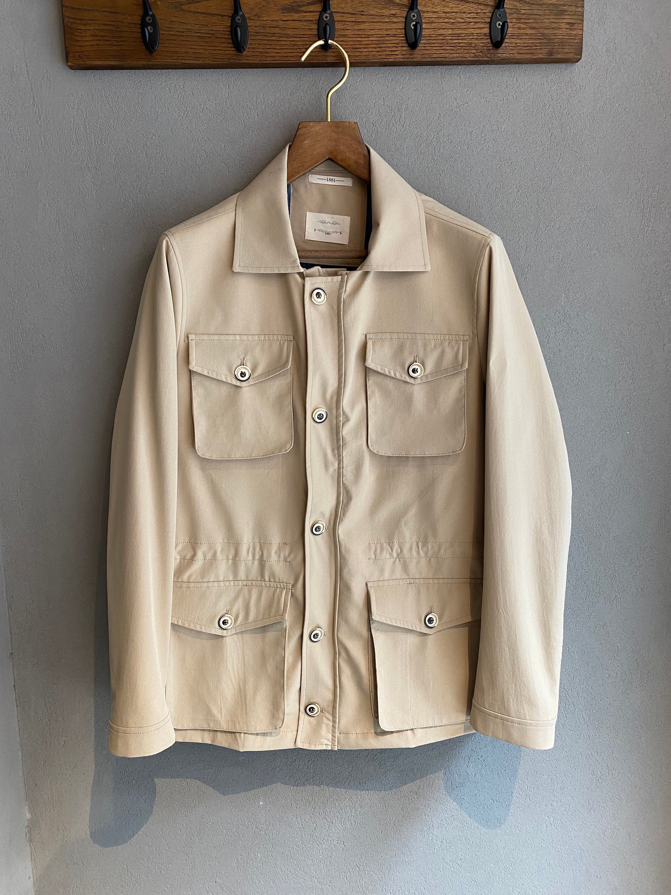 Beige Cotton Safari Jacket - Etsy