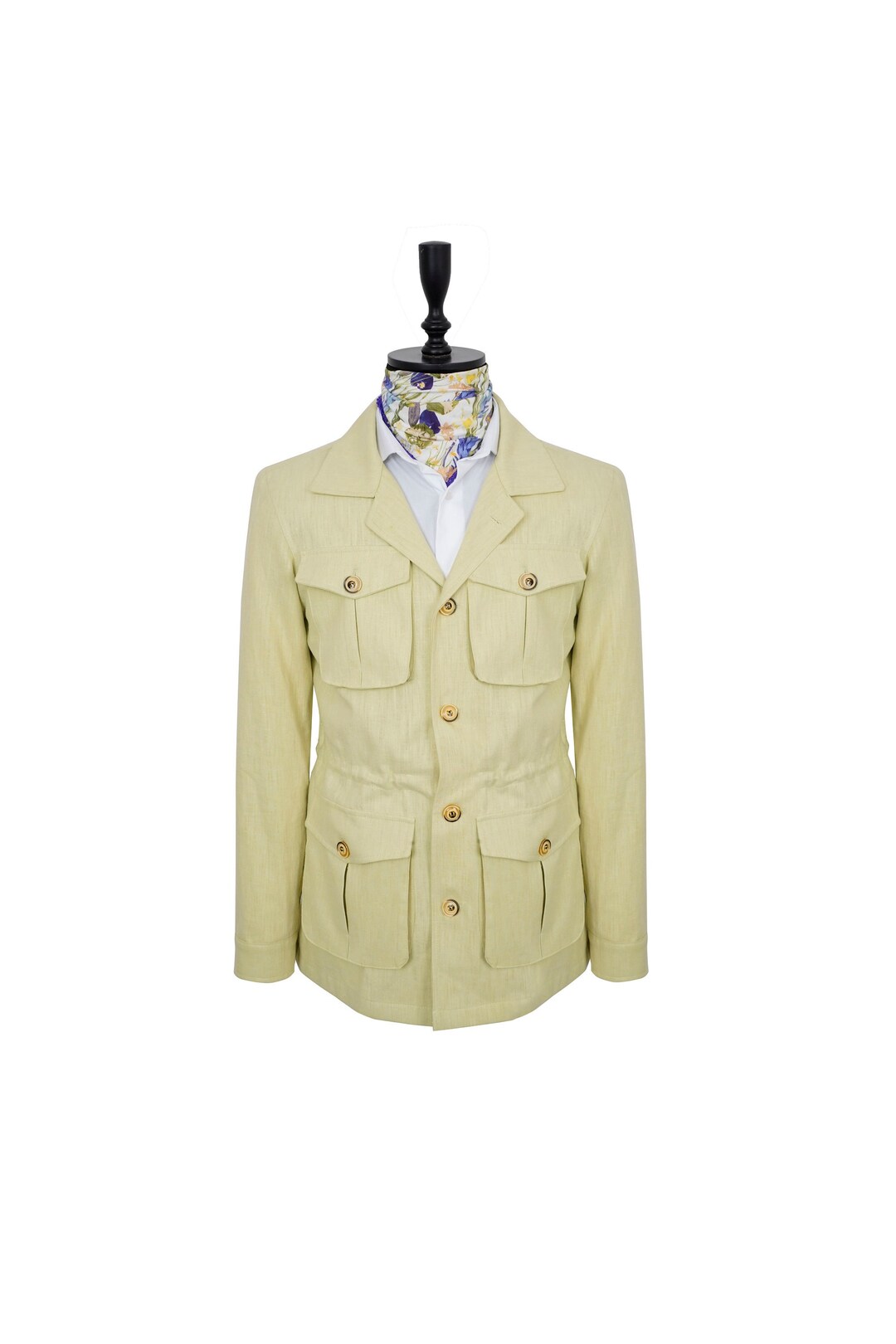 Pure Linen Lime Green Safari Jacket - Etsy