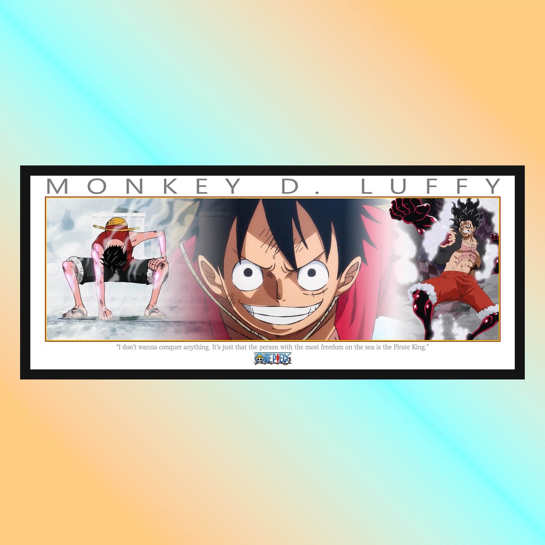 One Piece Monkey D. Luffy "wings" Style Anime Poster - Framed and ...