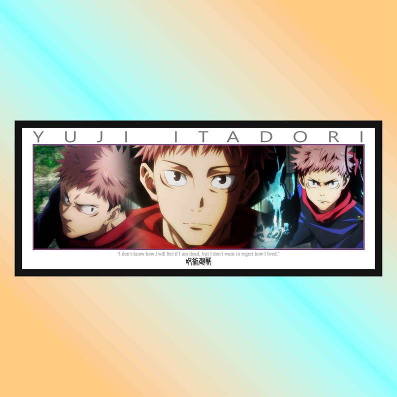 Jujutsu Kaisen Yuji Itadori "wings" Style Anime Poster - Framed and ...