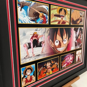 Framed Monkey D Luffy Collage Poster - One Piece Anime Custom Designed ...