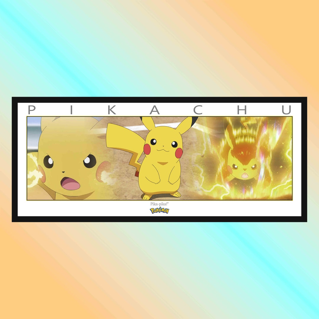 Pokémon Pikachu wings Style Anime Poster Framed and Unframed Options - Etsy
