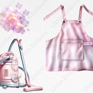 Cute Cleaning Watercolour Clipart Bundle, 20 Transparent PNG 300 Dpi ...