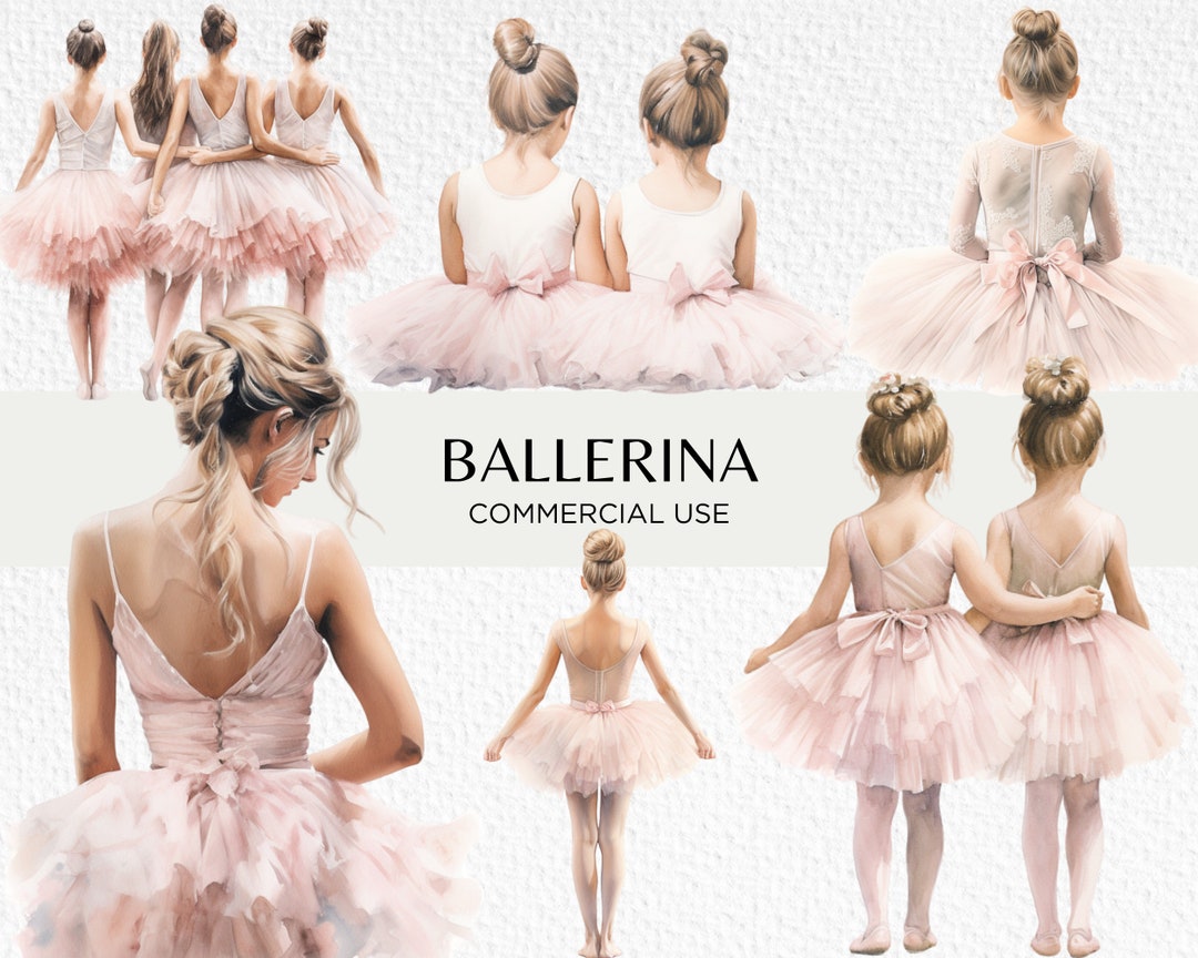 Ballerina Watercolour Clipart, 25 Transparent PNG 300dpi, Ballet Dancer ...