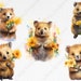 Watercolour Quokka Clipart Bundle, 18 Transparent Isolated PNG 300 Dpi ...