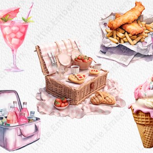 Summer Beach Watercolour Clipart Bundle, 24 Transparent PNG 300 Dpi ...