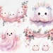 Cute Ghosts Watercolour Clipart, 20 Transparent PNG 300 Dpi, Pink Ghost ...