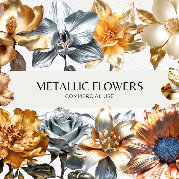 Metallic Gold Flower - Etsy