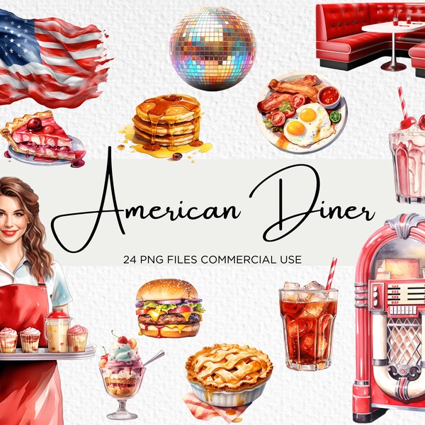 Diner Clipart - Etsy