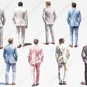 Groom Watercolour Clipart Bundle, 16 Transparent Isolated PNG 300 Dpi ...
