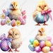 Cute Easter Chicks Watercolour Clipart, 20 Transparent PNG 300 Dpi ...
