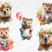 Watercolour Quokka Clipart Bundle, 18 Transparent Isolated PNG 300 Dpi ...