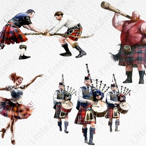 Scotland Watercolour Clipart Bundle, 18 Transparent PNG 300 Dpi ...