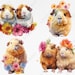 Watercolour Guinea Pigs Clipart Bundle, 24 Transparent PNG 300 Dpi ...