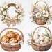 Boho Easter Watercolour Clipart, 20 Transparent PNG 300 Dpi, Rustic ...