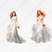Redhead Brides Watercolour Clipart Bundle, 18 Transparent PNG 300 Dpi ...