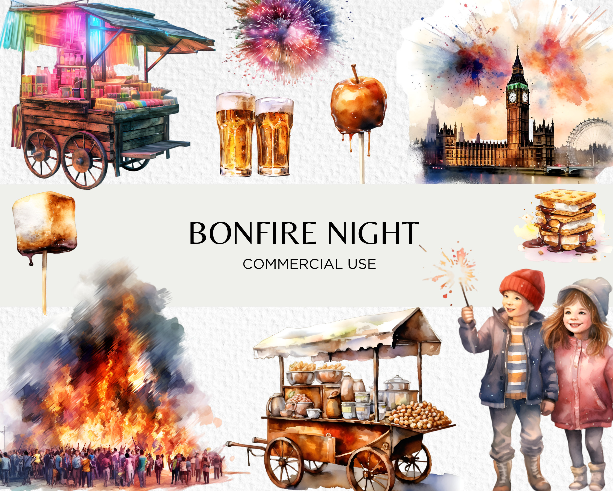Bonfire Party Clipart