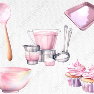 Cute Baking Watercolour Clipart Bundle, 20 Transparent PNG 300 Dpi ...