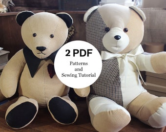 Memory Bear Pattern Easy 14 Sewing Pattern Simple Bear Pattern Sewing Pattern PDF Teddy Bear ...