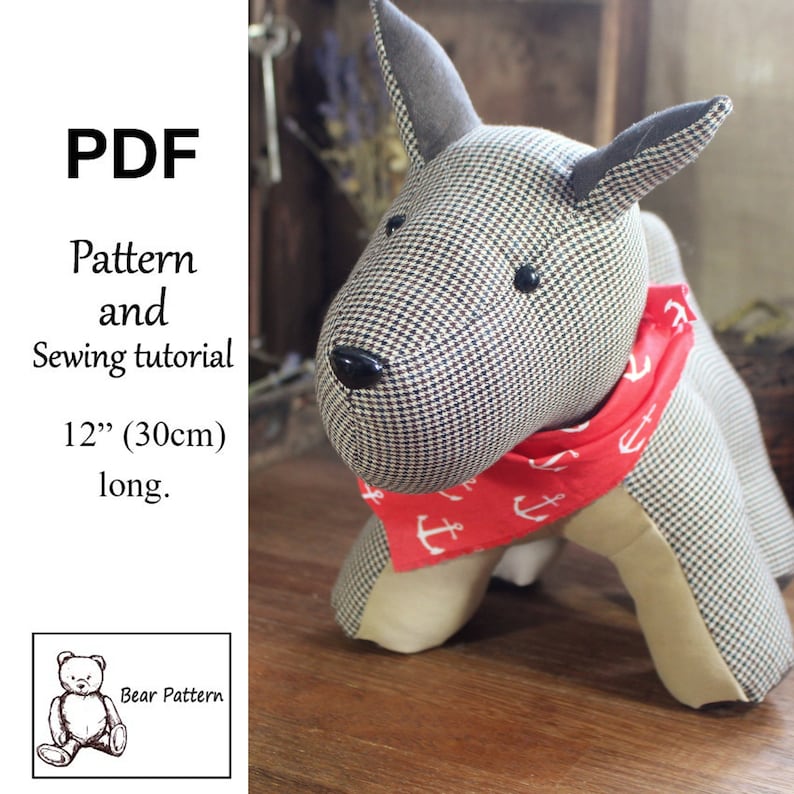 Pattern Memory Bear Dog Easy Sewing Pattern Simple Bear - Etsy