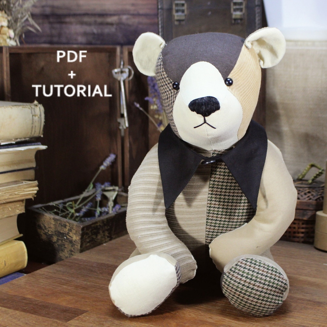 Memory Bear Easy 18" Sewing Pattern Simple Bear Pattern Sewing Pattern ...
