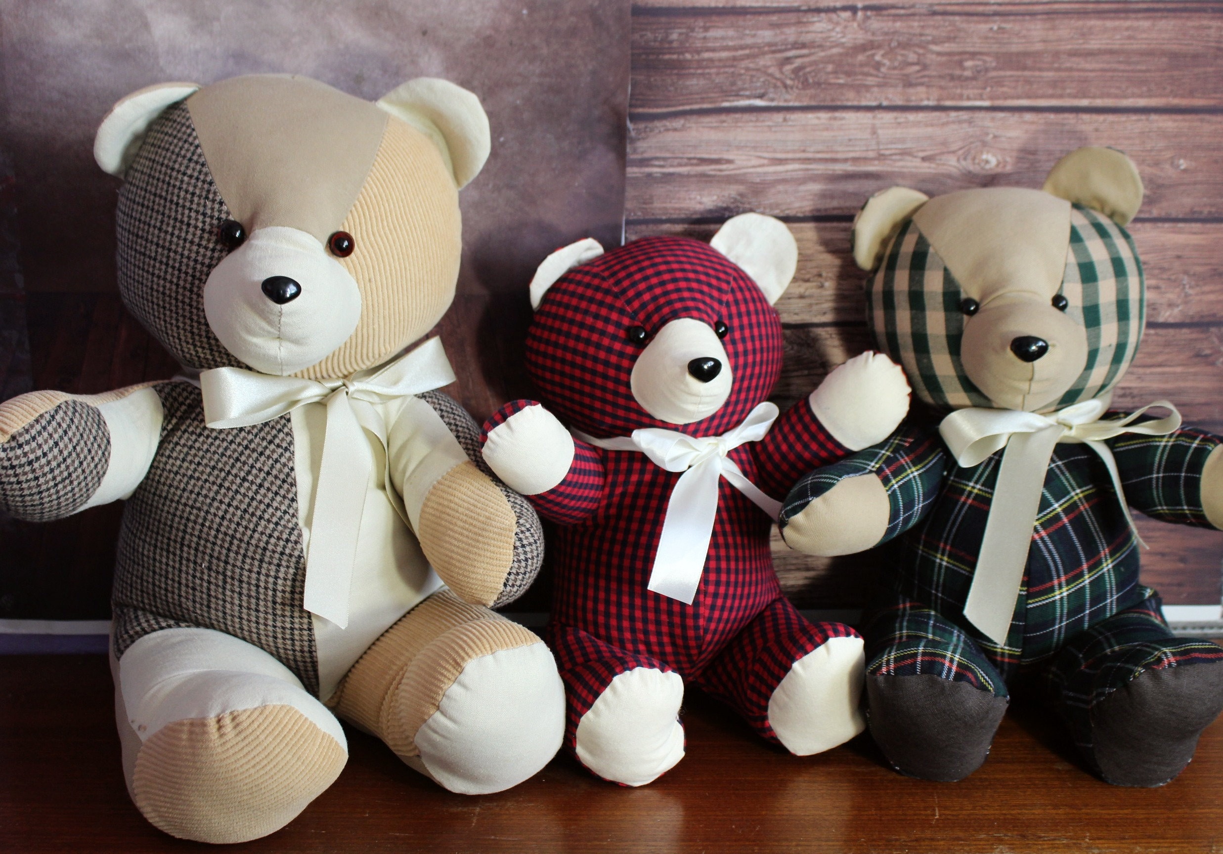 Memory Bear Patterns 3 Sizes 14'', 12'', 10'' Sitting Bear Easy Sewing ...