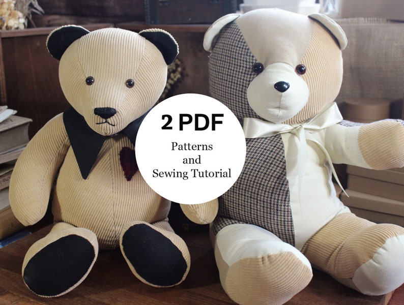 Two Memory Bear Sewing Patterns: Keepsake Teddy Bear (PDF Pattern) - Etsy