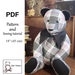 Pattern Memory Bear + Dog Easy Sewing Pattern Simple Bear Pattern ...