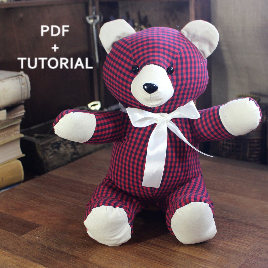 Memory Bear Pattern 10" Easy Sewing Pattern Simple Bear Pattern Sewing ...