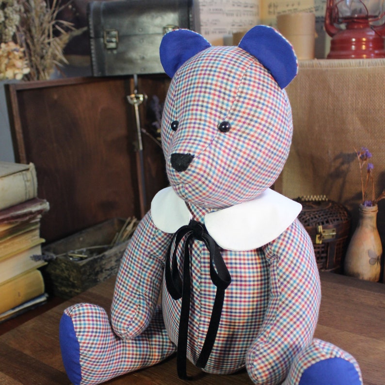 18" Memory Bear Clothes Sewing Pattern: Hat, Vest, Collar, Bandana (PDF ...